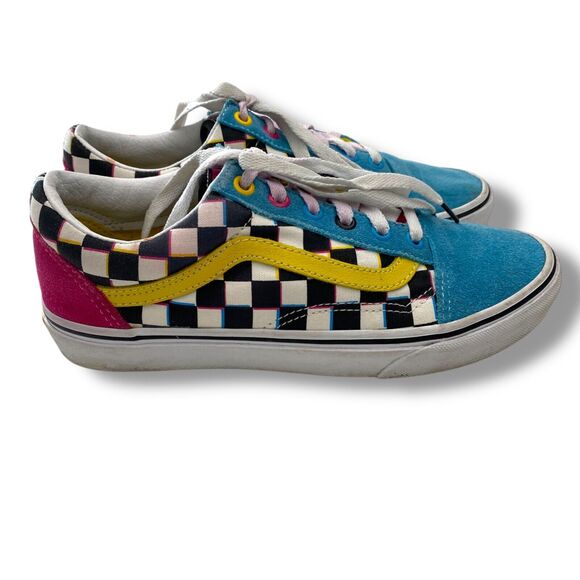 Vans | Shoes | Vans Sneakers Shoes Old Skool Crazy Checks Suede ...